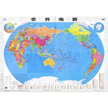 世界地图 2021全新便携版 1全张系列地图 世界地图贴图墙贴 纸质高清折叠地图 约1.1*0.8米