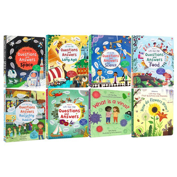 你问我答系列 8册合售 5-6岁 Usborne Lft The Flap Questions 