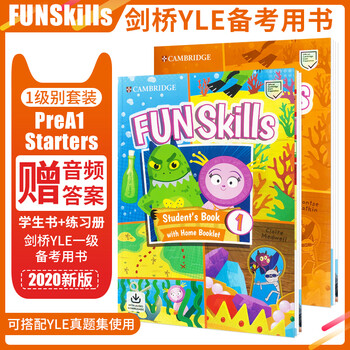 2020新版 剑桥少儿英语教材Fun Skills官方yle考试备考书funskills剑桥少儿考级 1级 Pre A1 Starters（yle一级）