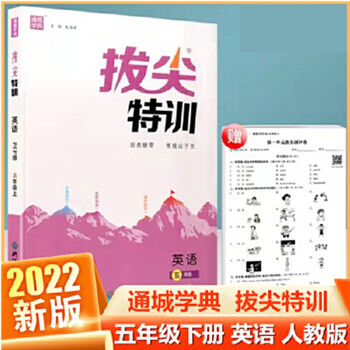 2022版 拔尖特训 五年级下册英语 人教版