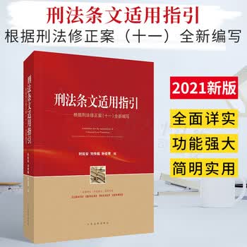 2021新书 刑法条文适用指引——根据刑法修正案（十一）全新编写