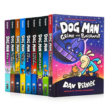 英文原版神探狗狗的冒险1-9系列套装 The Adventures of Dog Man