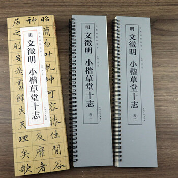 【包邮】毛笔字教程练习鉴赏欣赏书法学习训练字帖经典碑帖临摹卡近距离临帖卡临字卡 明 文徵明 小楷草堂十志（全二卷）定价56