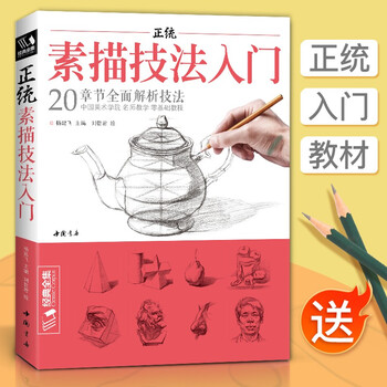 经典全集 正统素描技法入门 零基础自学教程书籍铅笔绘画画册临摹范本单体石膏几何体静物人物成人
