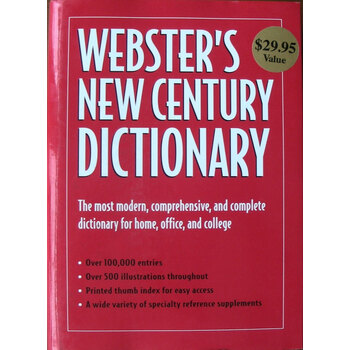 英文工具书 Webster's New Century Dictionary 韦氏韦伯新世纪词典