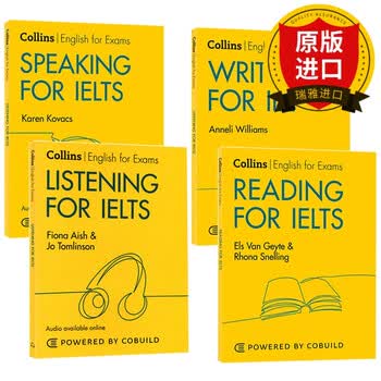 柯林斯雅思考试系列4册套装 英文原版 Collins English for IELTS雅思英语阅读