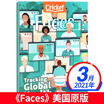 Faces面孔杂志2022/2021年【单本选择】英文原版9-14岁儿童世界文化风俗读物期刊早教绘本蟋蟀童书 Faces面孔杂志2021年3月