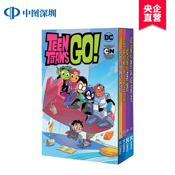 现货英文原版 少年泰坦GO！1 2 3 4 盒装版 英文版Teen Titans GO!  彩色漫画