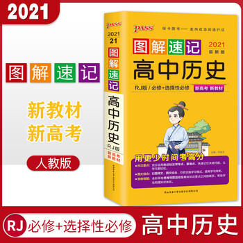 新教材2021版图解速记高中历史人教通用版 必修选择性必修知识点手册 新教材新高考适用 高三高考教辅