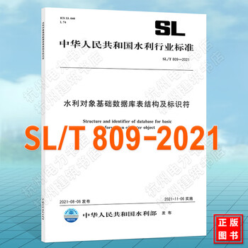 SL/T809-2021水利对象基础数据库表结构及标识符