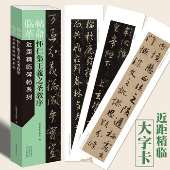 临帖革命近距精临碑帖系列怀仁集王羲之圣教序原拓赵孟頫临本毛笔行书初学放大本近距离临摹练字卡活页装订