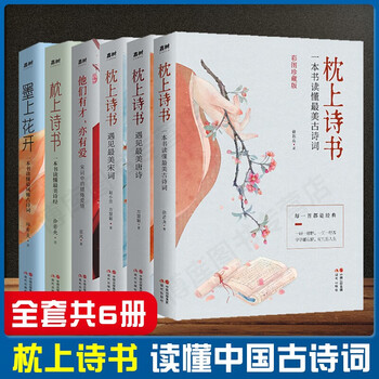 枕上诗书全套 一本书读懂Z美古诗词诗经 枕上诗书遇见Z美唐诗宋词 墨上开花一本书读懂Z风雅古诗词 中国诗词大会枕上诗书古诗词鉴赏书籍 全套6册