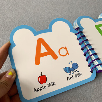 英文字母卡片宝宝英语启蒙卡1-2-3岁防水玩具幼儿园学前英语单词