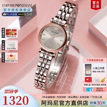Emporio Armani阿玛尼手表女士满天星时尚镶钻钢带皮带石英表生日礼物女友 玫瑰金镶钻小表盘AR1841【图片 价格 品牌 报价】-京东