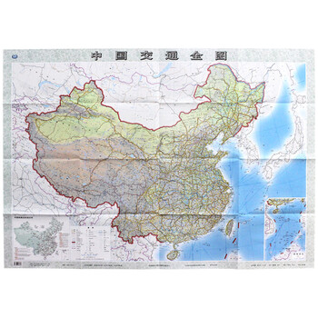 2020新版 中国交通全图 详细介绍铁路公路水运交通地图 全国高速铁路机场标注单张折叠图 展开106
