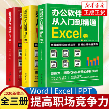 Word Excel PPT套装全3册办公软件从入门到精通 职场表格制作会计做账公式大全教程书