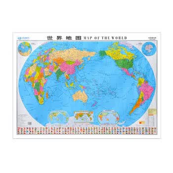 【2020年新版 学生专用版】世界地图学生地理普及中英文版 世界地图贴图全新小学初中高中生专用版均实