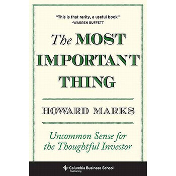 Most Important Thing 投资*重要的事 英文原版Howard Marks秘诀