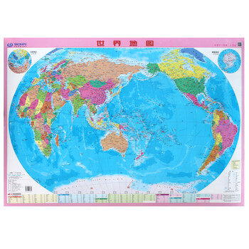 世界地图 水晶版 95x65cm 地理学习图典 中国地图出版社世界全图 教学