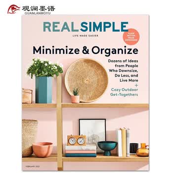 【单期可选】Real Simple 简单生活 2019/20/21年月刊 美国家庭生活女性时尚杂志 2021年2月刊