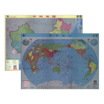 【可选】世界地图/中国地图 水晶版 高清印刷防水 国家地区行政区划 中学生地理学习地图 425*593mm 世界地图+中国地图 共2册