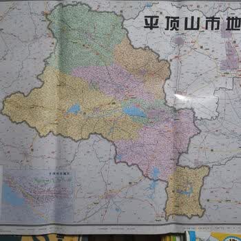 2021新版平顶山市地图覆膜河南省十八市1.1*0.8米双面覆膜防水图