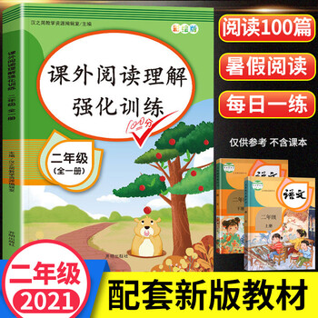 注音2021版小学二年级课外阅读理解强化训练题人教版部+应用题数学思维训练数学语文全套练习册上下 二年级课外阅读理解训练强化题