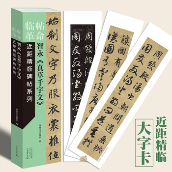 临帖革命近距精临碑帖系列智永真草千字文毛笔墨迹碑刻松江本楷书草书初学放大本近距离临摹练字卡活页装订