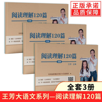 王芳大语文系列—阅读理解120篇（全三册篇） 初级+中级+共三册 小学生趣味阅读训练阅读考试 默认系列