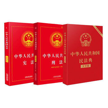 中华人民共和国宪法刑法实用版+民法典大字版（套装共3册）