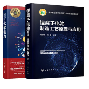 锂离子电池制造工艺原理与应用+图解化学电池 2册 锂离子电池工程技术生产工艺书 化学电池工作原
