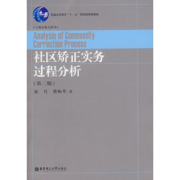 社区矫正实务过程分析(第二版) 张昱,费梅萍 华东理工大学出版社【正版图书】