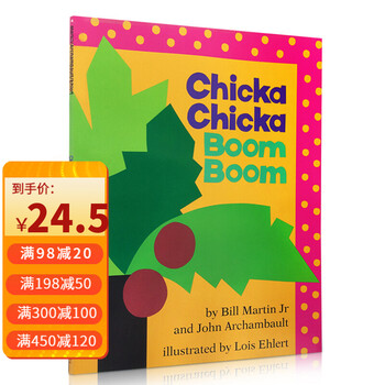 英文原版 廖彩杏书单百本必读Chicka Chicka Boom Boom 叽喀叽喀碰碰平装 送音频