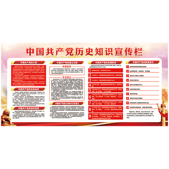 学习党史教育活动学史明理宣传画挂图海报历史知识宣传栏贴纸ODX ODX01-05 学党史 120x240cm  PP覆膜贴纸