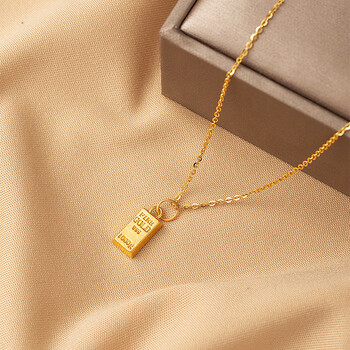 OIDSG老凤凰黄金项链999足金暴富小金砖吊坠5G硬金999足金小金条送女友 足金吊坠+（18K金O字链）【图片 价格 品牌 报价】-京东
