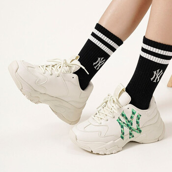 MLB官方 男女老爹鞋子纽约洋基队NY厚底增高情侣休闲鞋2022秋季新款潮3ASHCGM2N 纽约洋基队/象牙色/尺码偏小 260/41【图片 ...