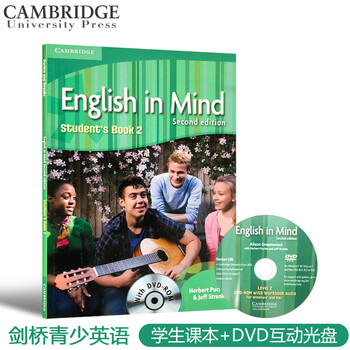 原版剑桥英语中学教材English in mind 第二版英版eim教材ket/pet考试官方青少版 2级（单课本+cd）PET