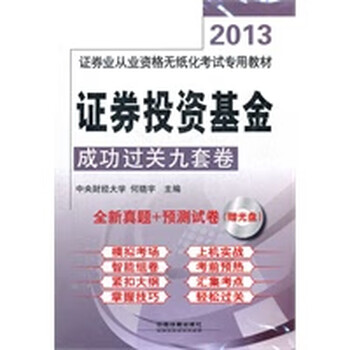 成功过关九套卷(2013年证券) 何晓宇 中国铁道出版社