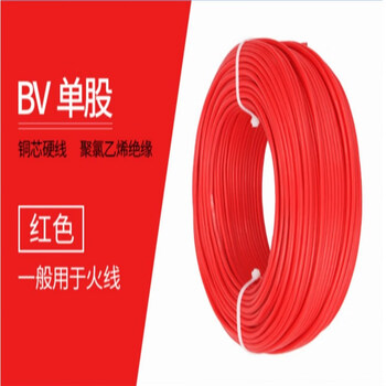 胜华bv线国标电线电缆ZR BV 1/1.5/2.5/4/6/10平方单芯单根阻燃线 BV 单根硬芯 红色 100米 50平方毫米【图片 价格 品牌 报价】-京东