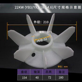 蕴璞YX3-180-4.6 电机防爆风扇叶 Y3-200-4.6.8 YX3-250 耐高温风扇 YX3 Y3-180-4【图片 价格 品牌 报价】-京东