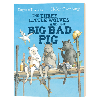 三只小狼和一只大坏猪 The Three Little Wolves and the Big Bad Pig 英文原版儿童英语启蒙图画故事书 进口英语书籍