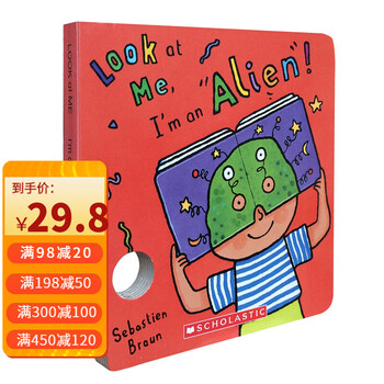 TN Look At Me: I'm An Alien! 送音频 小火箭点读 趣味童书育儿 纸板书 0-5岁宝宝游戏书