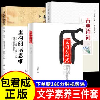 全套3册 文语方程式+重构阅读思维+破解古典诗词包君成文学素养三件套 小学初中我的语文作文课图书 有道精品课包成君出版的三本书 【赠送视频课程】包君成文学素养三件套 初中通用