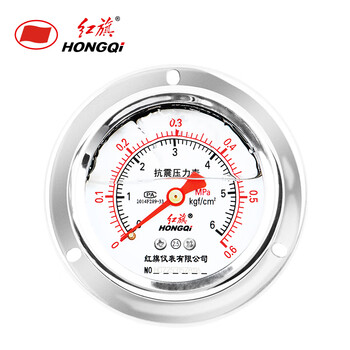 【红旗YTN60】红旗（HONGQi）YTN-60ZT系列轴向带前边 0-0.6MPa耐震压力表普压表油压表 【行情 报价 价格 评测】-京东