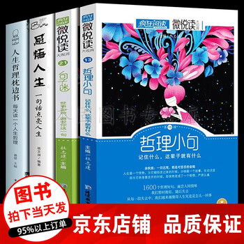 正版4册哲理小句+句子迷+感悟人生 一句话点亮人生+人生哲理枕边书 学生课外阅读作文素材青春励志美句