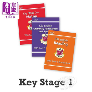 CGP KS1 一年级综合学习练习册3册 英语语法+阅读理解+数学等 5-7岁