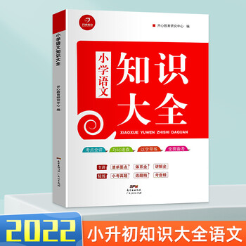 可单买/2022新版开心教育小升初毕业总复习真题卷 知识大全语文 小学通用