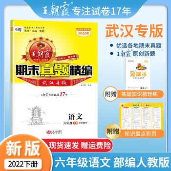 2022新下册王朝霞小学试卷六年级语文数学英语人教版剑桥版期中期末测评卷王朝霞期末真题大武汉专版考试 六年级语文（部编人教版）