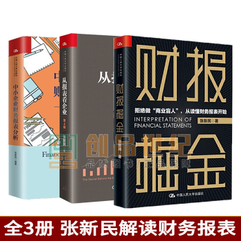 新版3册套装 张新民解读财务报表财报掘金+中小企业财务报表分析+从报表看企业 中国人民大学出版社书籍
