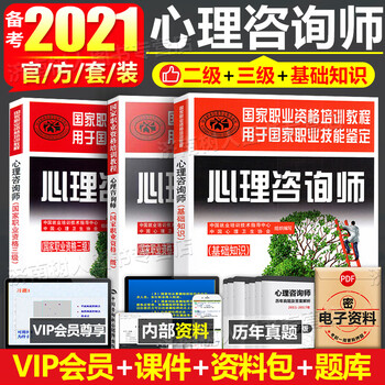 2021年注册国际心理咨询师教材 心理学二级考试用书+三级全套技能操作+基础知识 国家职业教材